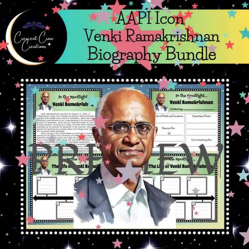 AAPI Icon Venki Ramakrishnan AAPI Heritage Month Biography Bundle