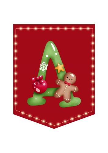 Christmas-Themed Alphabet Banner (Printable Bunting) by English ED ventures