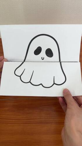 Halloween Pop Up Card | Ghost | Coloring | Acrostic Poem by Moonlit ...