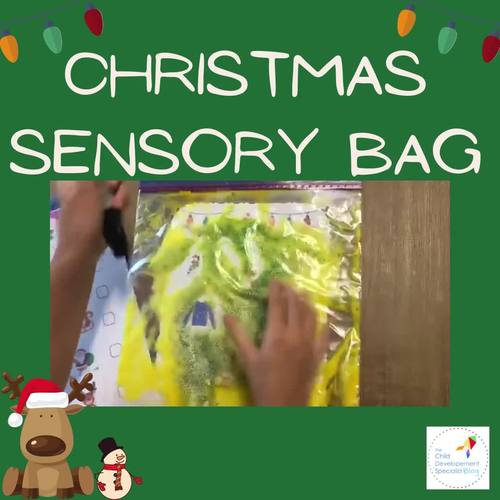 Christmas sensory bag fine motor activity | TpT