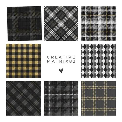 Black Gold Glitter Plaid Digital Paper | Grieving Seamless Patterns ...