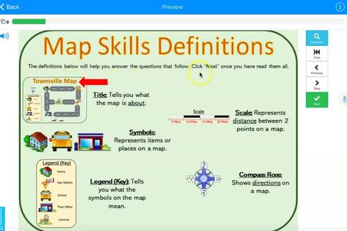 Map Skills Interactive Boom Cards by Supplemental Work One-Stop-Shop