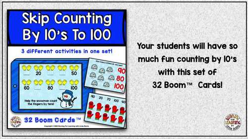 Skip Counting By 10's To 100 Boom™ Cards | TPT