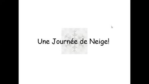 French Snow Day & Review of Passé Composé Video Bundle (Distance Learning)