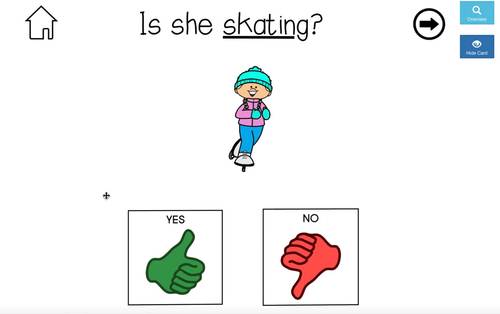 Winter Language Boom™ Cards in GIFS | Winter Verbs | Winter Parts of Speech