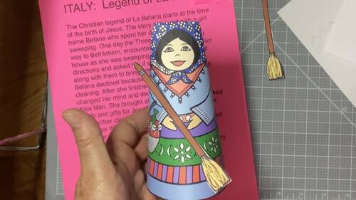 Christmas in Italy: La Befana 3D Paper Craft. Winter Holidays around ...