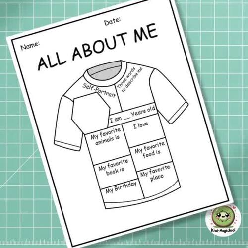 All About Me T-Shirt Activity | Back to School Getting to Know You (No ...