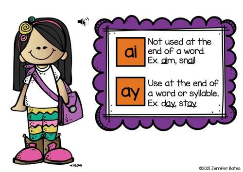 ay ai Vowel Teams Build It! Boom Cards Distance Learning by Jennifer Bates