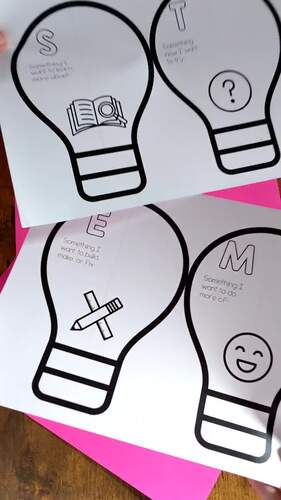 New Year's STEM Activity Craft Growth Mindset and Setting Goals | TPT