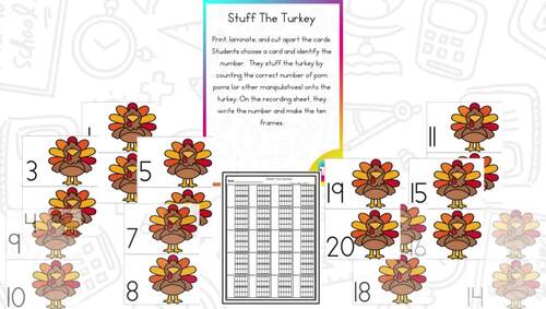 Turkey Counting by Kindergarten Smorgasboard | TPT