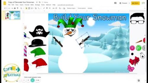 Christmas / Holiday Activities - Graphing, Build a Snowman, Google Slides™