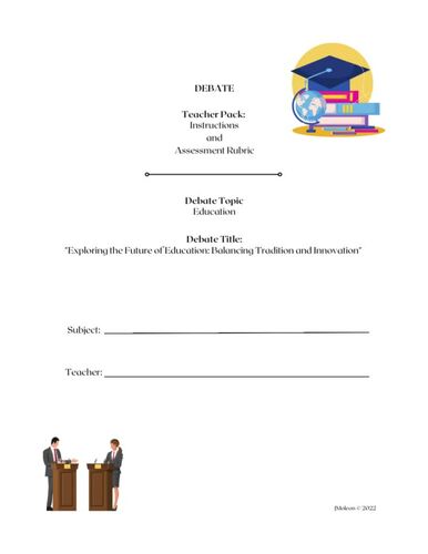 Education: COMPLETE DEBATE by Josephine's EFL Classroom | TPT