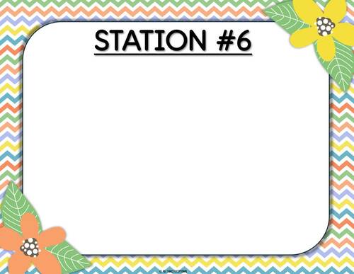 EDITABLE Back to School Night | Open House Station Signs - Spring Chevron