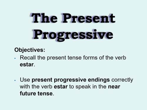 Present Progressive in Spanish PWPT w/ Notes by Taylor Hill | TPT