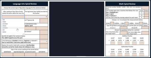 NO PREP Digital Block Puzzle Reveal - ELA and Math Spiral Review - Week 7