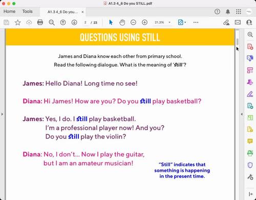 ESL Beginners Lesson: How to Express Still in English by ESL Adult Workshop