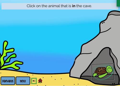 Ocean Animal Spatial Concepts: In, Out by Jennie's Speech Room | TPT