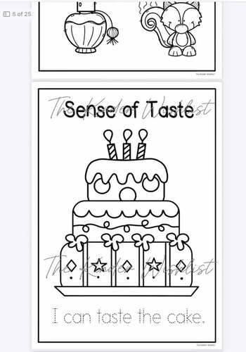 My Five Senses | Cute Coloring Sheets | Preschool Trace & Color | Kids ...