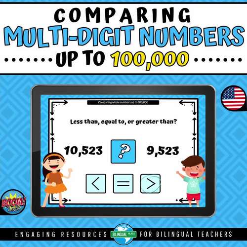 Boom Cards™ COMPARING MULTI-DIGIT NUMBERS to 100,000 | 3rd 4th Grade ...