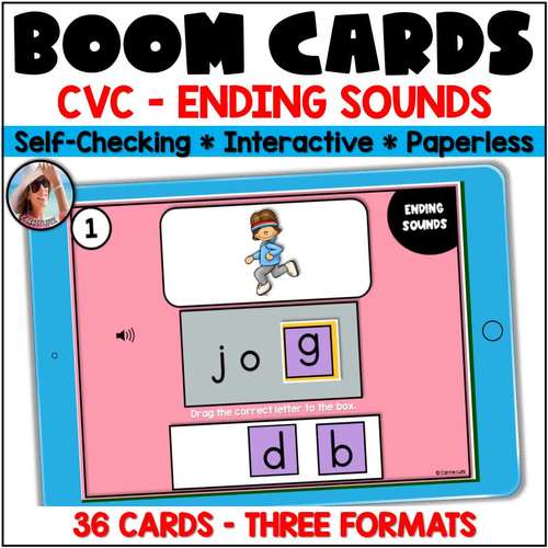 Beginning, Middle and Ending Sounds | Boom Cards | Bundle | Distance ...