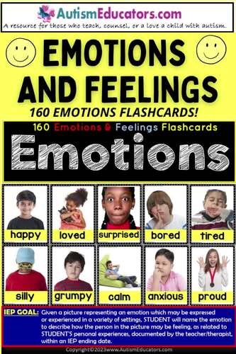 Identifying Emotions and Feelings Picture Flashcards for Speech and Autism