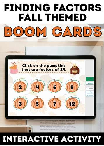 Fall Factors | Boom Cards™ | Find the Factors on the Pumpkins | TPT