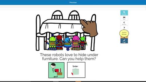 Boom Cards™ Speech Therapy Prepositions: Under by Beautiful Speech Life