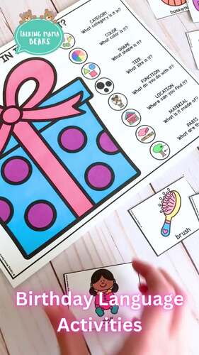 Birthday Language Activities by Talking Mama Bears | TPT