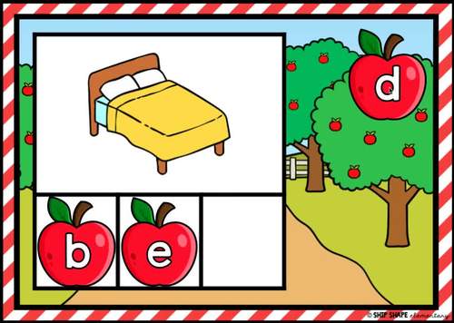 Apple Build-a-Word - Boom Cards - Distance Learning by Bethany Gardner