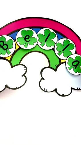 No Prep Shamrock Rainbow Name Craft | St. Patrick’s Day Name Writing ...