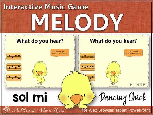 Spring Music | Solfege Sol Mi Interactive Melody Game {Dancing Chick}