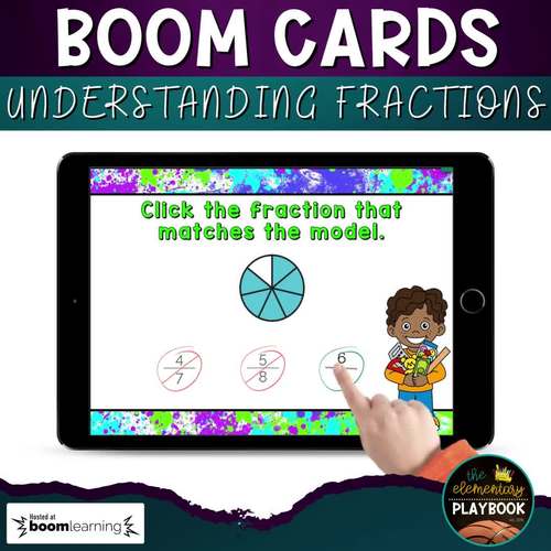 Fractions Digital Boom Cards by The Playbook | TPT