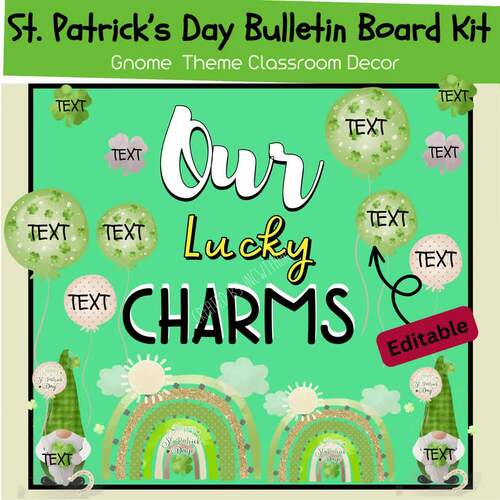March St.Patrick's Day Bulletin Board Idea | Door Decor| Editable