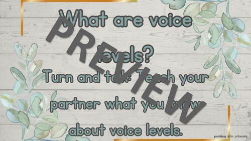 Voice Levels Automatic PowerPoint Lesson | Turn and Talks, Practice ...
