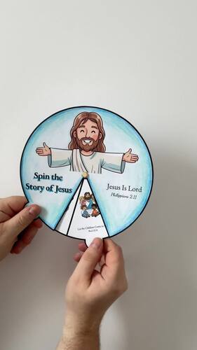 The Life of Jesus Coloring Wheel Bible Lesson Spinning Wheel Craft ...
