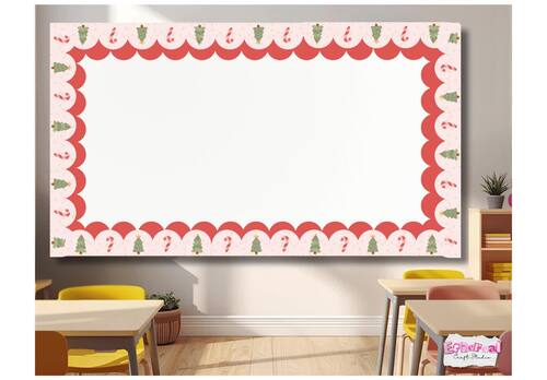Christmas Trees Bulletin Borders by Ethereal Craft Studio | TPT