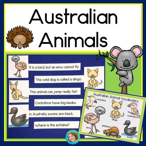 Australian Animals Sentence Picture Match | Reading Comprehension and ...