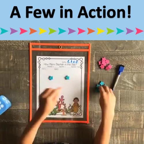 Ocean Theme Activities for Math, Fine Motor and Literacy Skills.