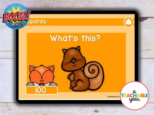 Jeopardy Game Fall BOOM Cards™ by A Teachable Year | TpT