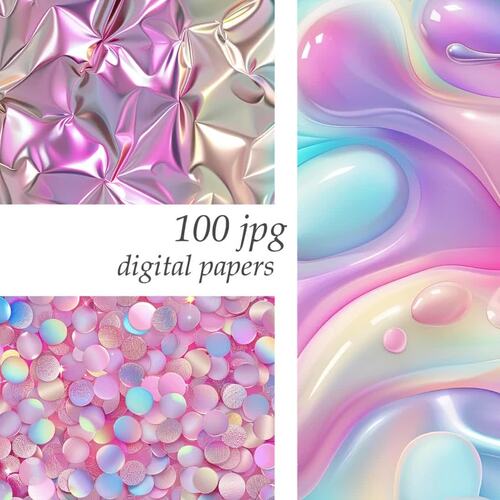 Sweet Pastel Digital Paper, Pastel Background by PinkPearly Design