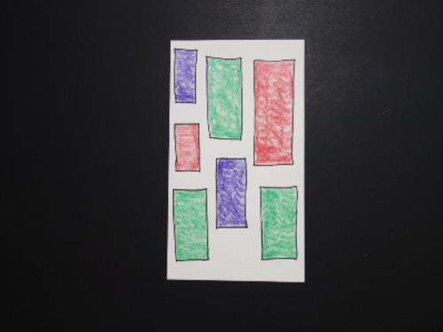 Let's Draw Rectangles (purple-red-green)! by Patty Fernandez Artist
