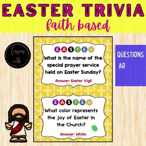 Easter Trivia – No Prep Religious Lent Activity! by Lessons With Luisa Izzo
