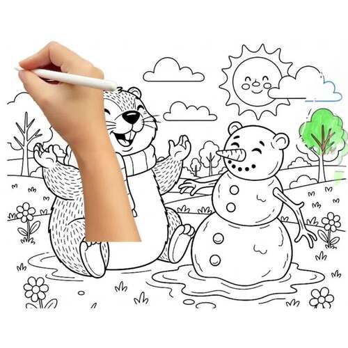 Groundhog Day Coloring Pages Activities: 20 Fun Sheets! Early Spring ...