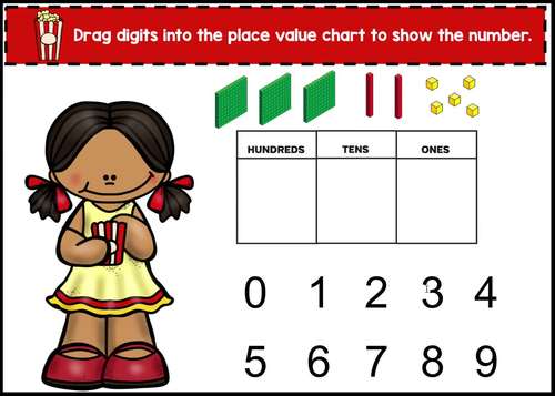 Place Value to Hundreds Printable & Digital Math Task Cards | TPT