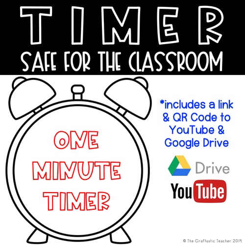 One Minute Timer with Bell - Classroom Safe by The Craftastic Teacher