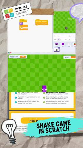 Code a Snake Game with Scratch by Ctrl Alt Learning Curriculum | TPT