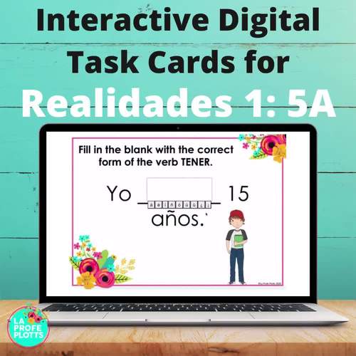 Realidades Auténtico 1 Chapter 5A BOOM CARDS | Digital Task Cards