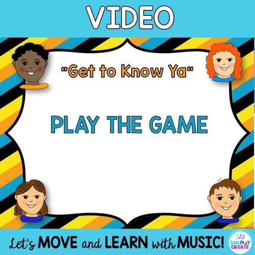 Back to School Music Name Game & Rhythm Chant Music Lesson Grades 4, 5, 6