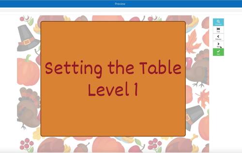 Setting the Table: Thanksgiving Themed -BOOM CARDS by OT Sparkle