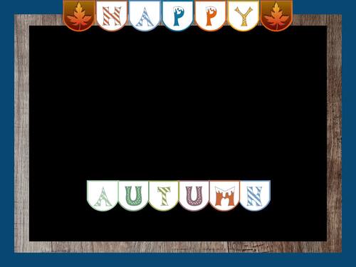 Fall Bulletin Board Headers and Borders Autumn Theme Decor for September